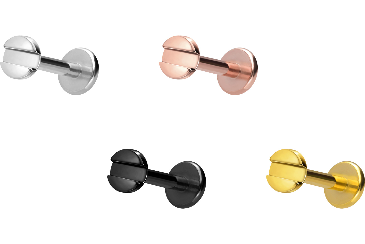 Titanium labret with internal thread SCREW | PIERCINGLINE